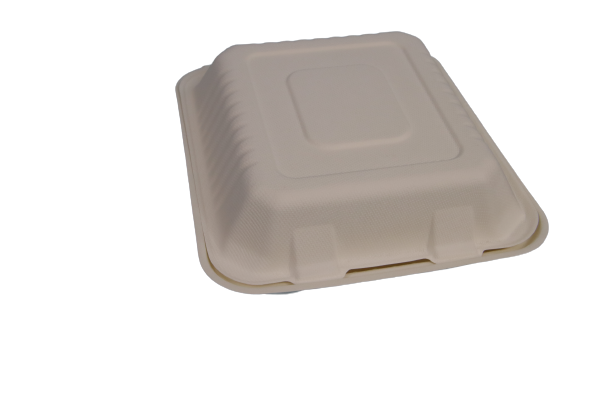 8"x8" 3-Compartment To-Go Box | Made from Sugar Cane (200 pcs per Cart ...